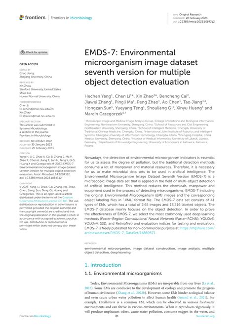 PDF EMDS Environmental Microorganism Image Dataset Seventh Version