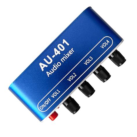 Dc 5v 12v Au 401 Stereo Audio Mixer 4 Input 1 Output Individually