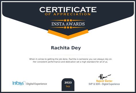 Rachita Dey On Linkedin Infosys