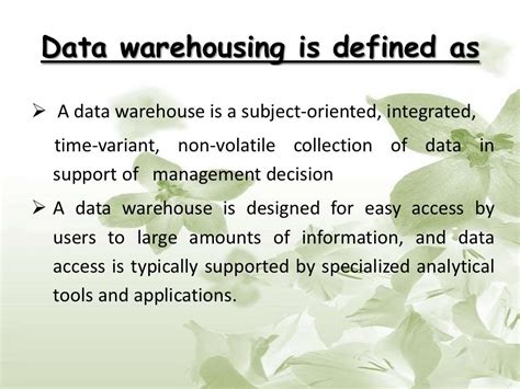 Introduction To Data Warehousing