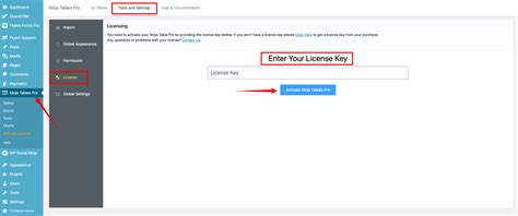 how to update and activate the license key wp manage ninja