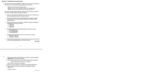 Question Probabilistic Reasoning Marks A Chegg