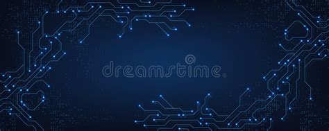 Circuit Board Digital Abstract Background Motherboard Technology Texture Design Stock Vector