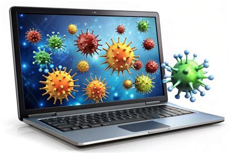 Premium Photo Computer Virus Bugs Clip Art Infested Laptop With Nasty Bugs