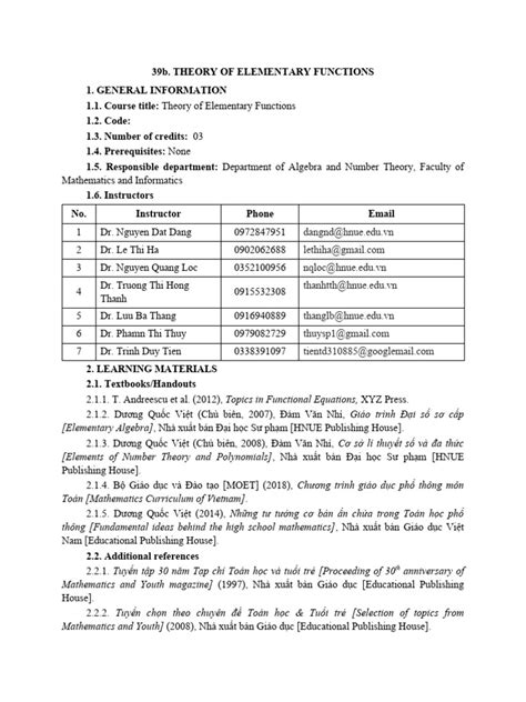 39b Theory Of Elementary Functions Pdf Lecture Mathematical Objects