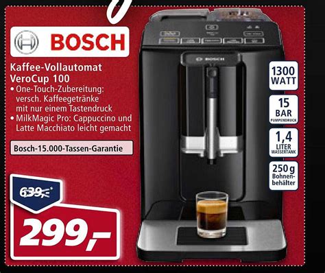 Bosch Kaffee-vollautomat Verocup 100 Angebot bei Real - 1Prospekte.de