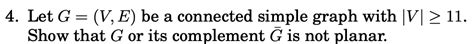 Solved Let G V E Be A Connected Simple Graph With Chegg Com