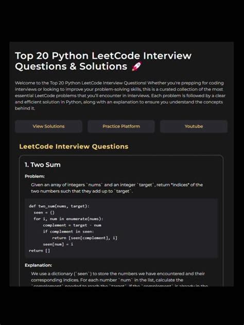 Interview Portfolio Python Coding Python Leetcode