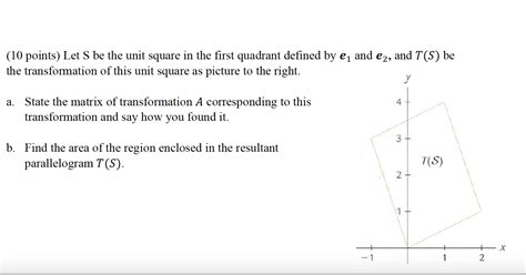 Solved Points Let S Be The Unit Square In The First Chegg Com