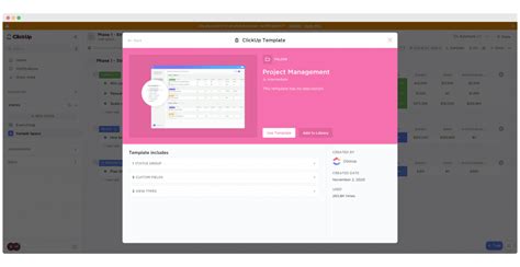 ClickUp Project Management Template Template Road