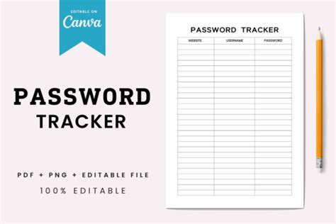 Password Tracker Graphic By Three Dove · Creative Fabrica