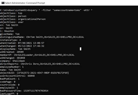 Dsquery Get User All Attributes ShellGeek