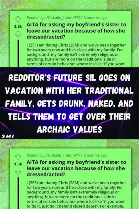 Redditor S Future Sil Goes On Vacation With Her Traditional Family Gets Drunk Naked And Tells