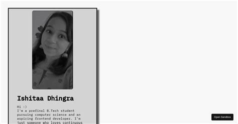 profile card codesandbox