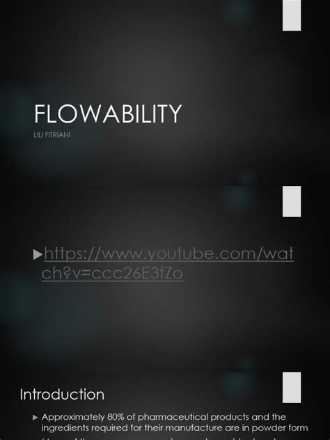 Flowability Ilearn Pdf Adhesion Physical Chemistry