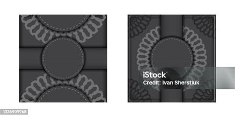 그리스 장식으로 엽서 디자인을 그레이 아웃 텍스트 와 빈티지 패턴에 대한 공간이있는 초대 카드 디자인 0명에 대한 스톡 벡터 아트 및 기타 이미지 Istock
