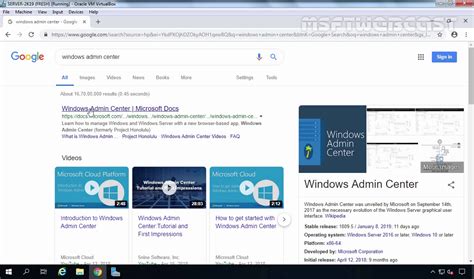 Install Windows Admin Center On Windows Server 2019