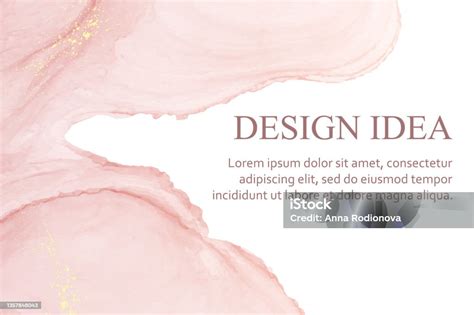 추상 복숭아 핑크 잉크 웨이브와 황금 물빛이 있는 수채화 배경 금 금속에 대한 스톡 벡터 아트 및 기타 이미지 금 금속 복숭아류 추상적인 Istock