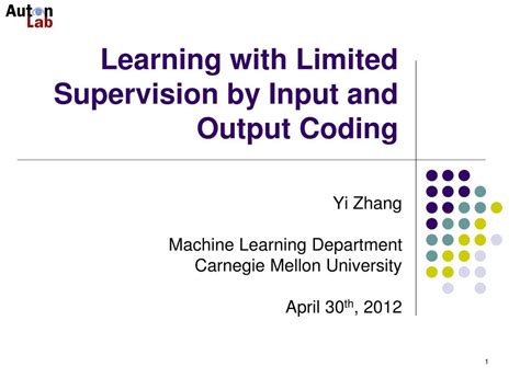 Ppt Learning With Limited Supervision By Input And Output Coding