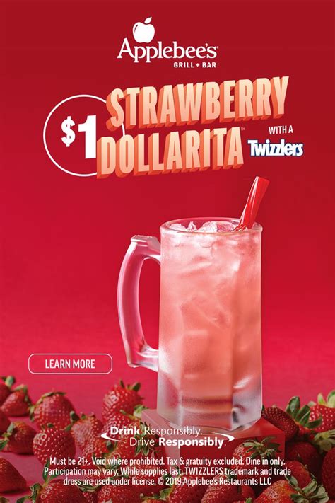 Strawberry Dollarita With Twizzlers Applebees Special