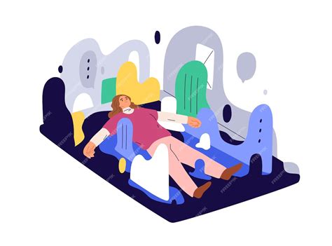 Premium Vector Information Overload Infoxication Concept Tired Stressed Person In Info Chaos