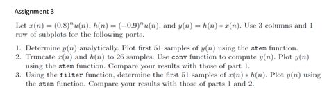 solved let x n 0 8 nu n h n −0 9 nu n and