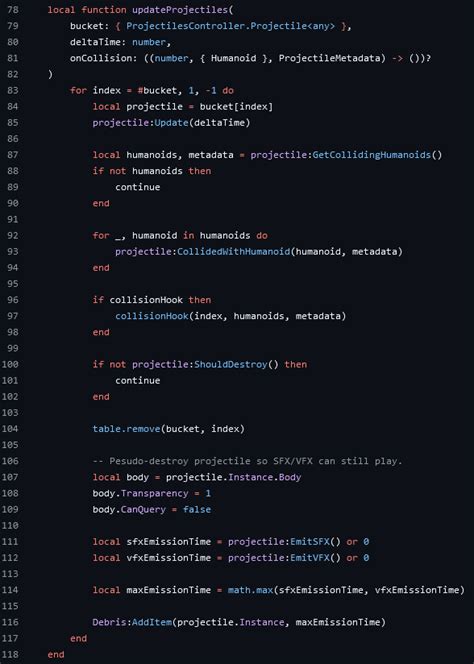 How To Handle Projectiles Clientserver Scripting Support Developer