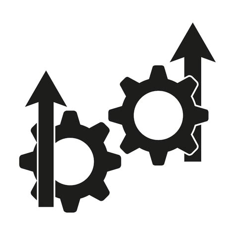 Premium Vector Growth Concept Icon Gears And Arrows Vector Business