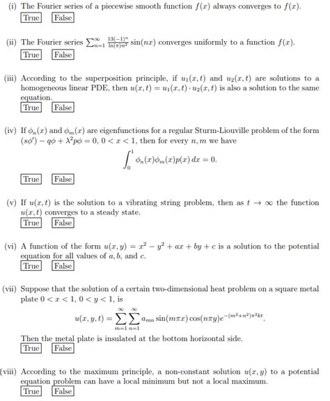 solved i the fourier series of a piecewise smooth function