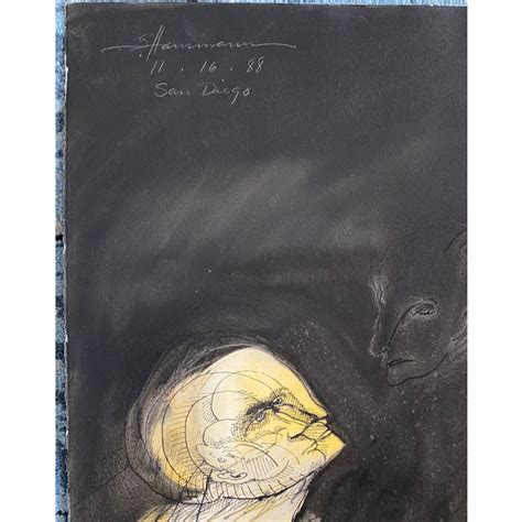 Gary Hansmann Modern Figurative Surrealism Watercolor Drawing The Dressers 1988 Chairish