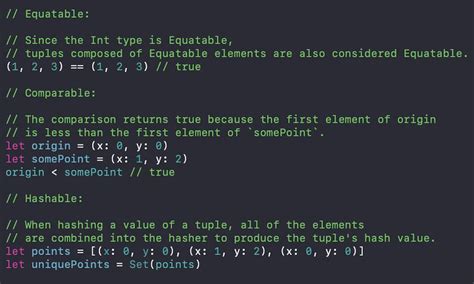 🎁 Nice Proposal Accepted In Swift Tuples Conform To Equatable Comparable And Hashable This