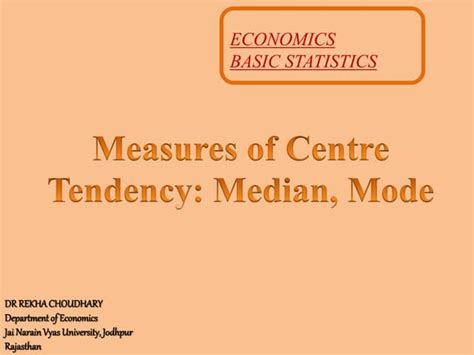 Measures Of Central Tendency Ppt