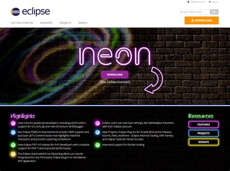 統合開発環境Eclipseの最新版Eclipse NeonリリースNode js対応PHP 対応Javaリファクタリング強化