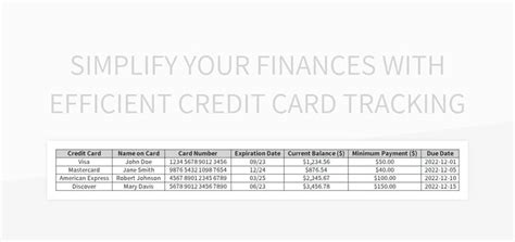 Free Credit Card Templates For Google Sheets And Microsoft Excel Slidesdocs