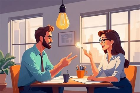 Premium Photo Couple Having Idea Husband And Wife Have Solution Adult