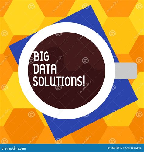 Handwriting Text Writing Big Data Solutions Concept Meaning Mean