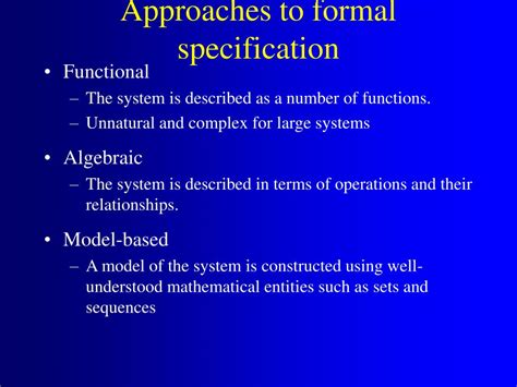 Ppt Formal Specification Powerpoint Presentation Free Download Id5868254