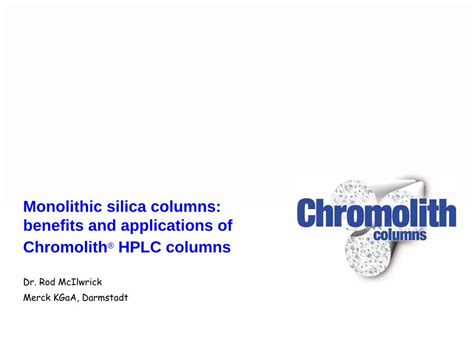 Pdf Monolithic Silica Columns Benefits And … Silica Columns Benefits And Applications Of
