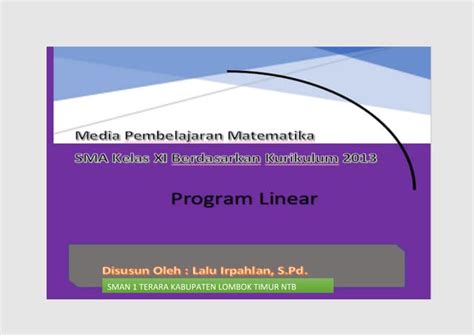 Bahan Ajar Program Linear Pdf