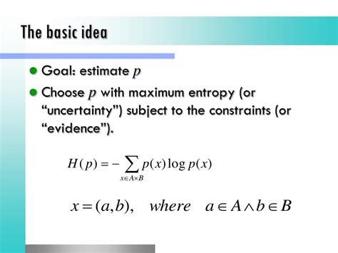 Ppt Maximum Entropy Model Powerpoint Presentation Free Download Id