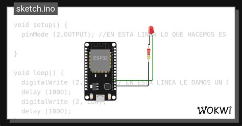 Encender Y Apagar Un Led Wokwi Esp32 Stm32 Arduino Simulator