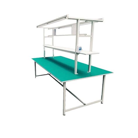 Workshop Anti Static Workbench Double Sided Cable With Light Assembly Line Maintenance Packaging