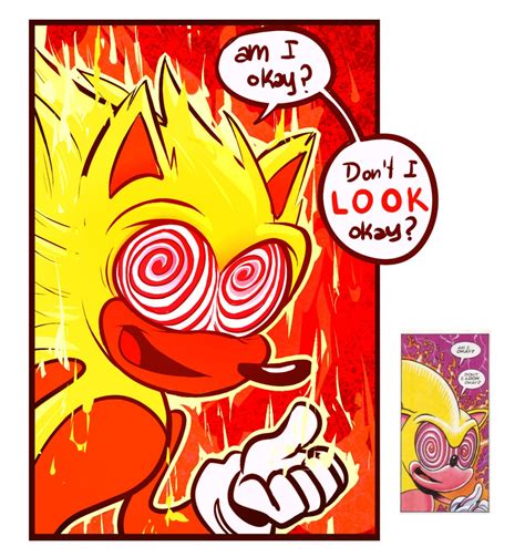 Fleetway Super Sonic Looks Like Hes On Drugs Which Is Fine By Me Art By Just Honey Dewd R