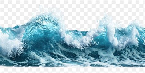 Png Vibrant Crashing Ocean Waves Premium Image By