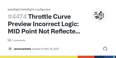Throttle Curve Preview Incorrect Logic Mid Point Not Reflected In