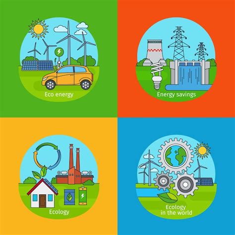Premium Vector Green Energy Concept And Ecology Design Concept