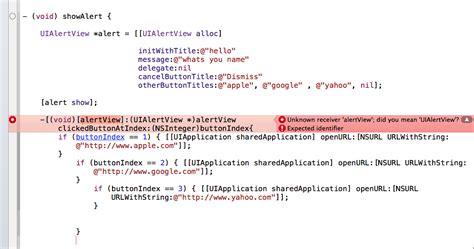 Ios Error Linking Button Stack Overflow