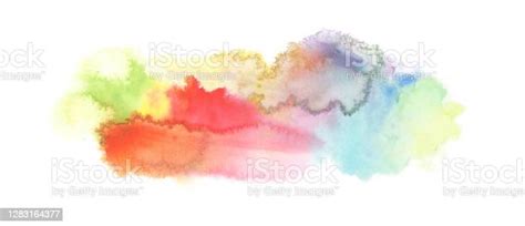 추상 적인 수채화와 아크릴 얼룩 그림 색상 디자인 요소입니다 텍스처 페이퍼 수평 긴 배너 수채화 물감에 대한 스톡 사진 및 기타 이미지 Istock