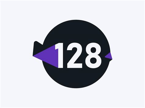 128 Number Logo Icon Design Vector Image Number Logo Icon Design