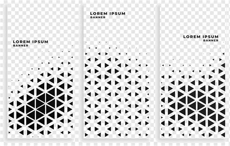 Set Pola Halftone Segitiga Abstrak Png Pngwing